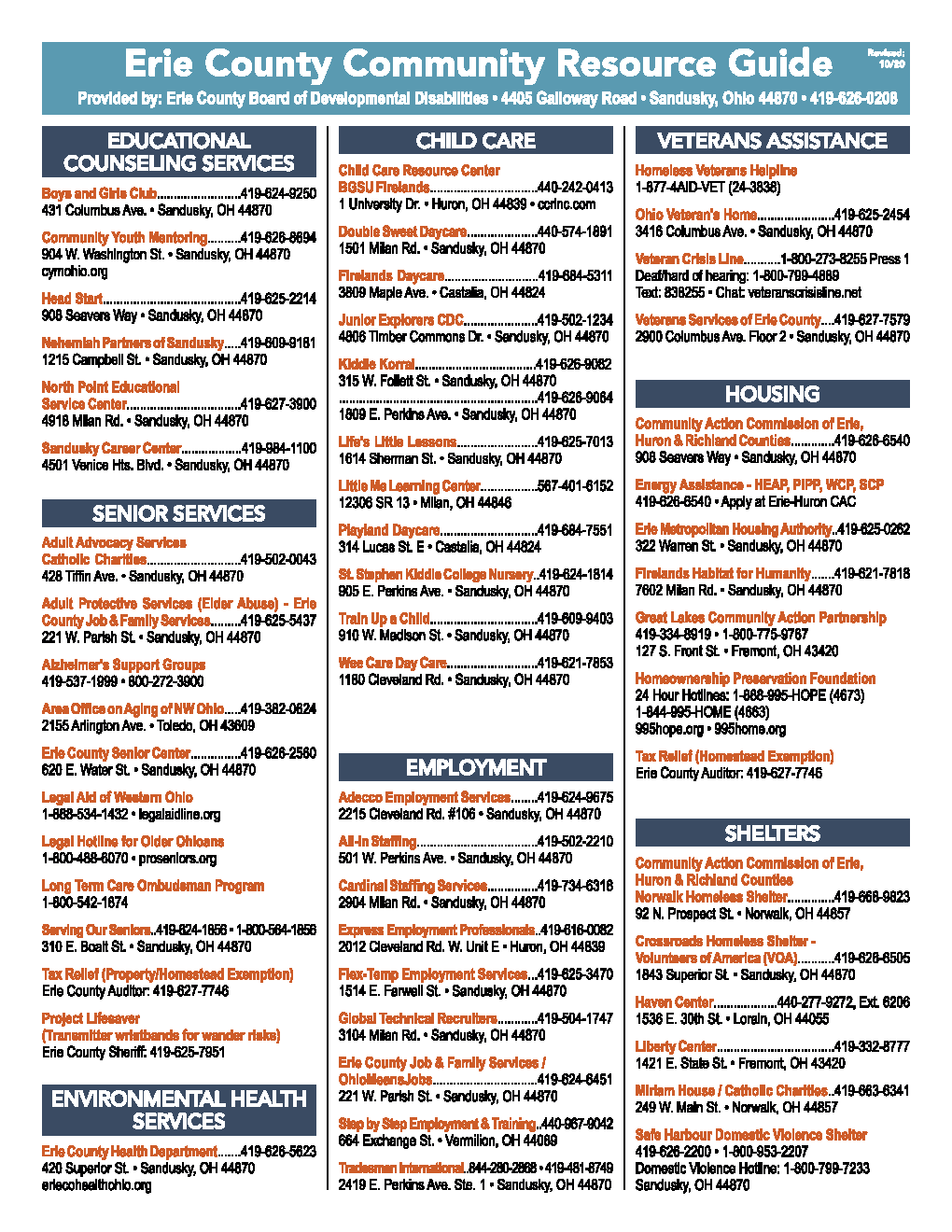 Resource Guide – Erie County Board of Developmental Disabilities